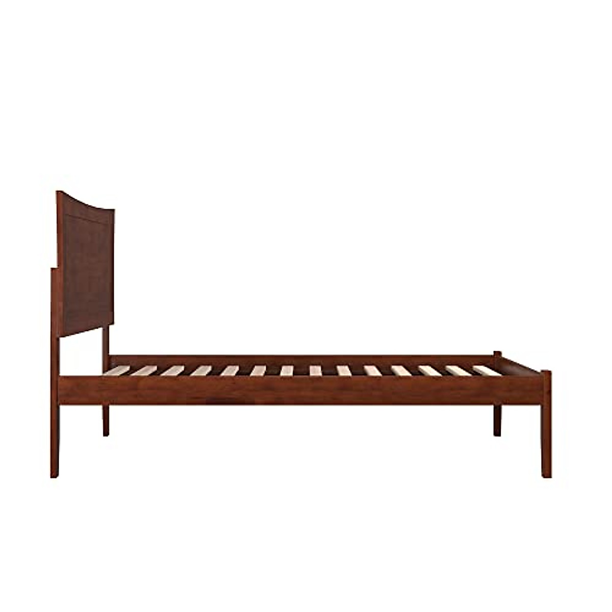 AFI Metro Full Platform Bed with Open Footboard and Turbo Charger in Walnut