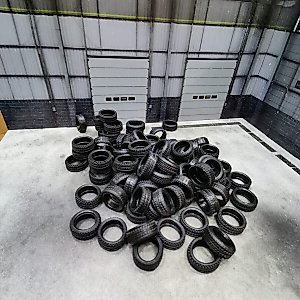 ND 100 Pack 1:64 Rubber Tire Diorama Diorama Display Model Scene Accessories Toy