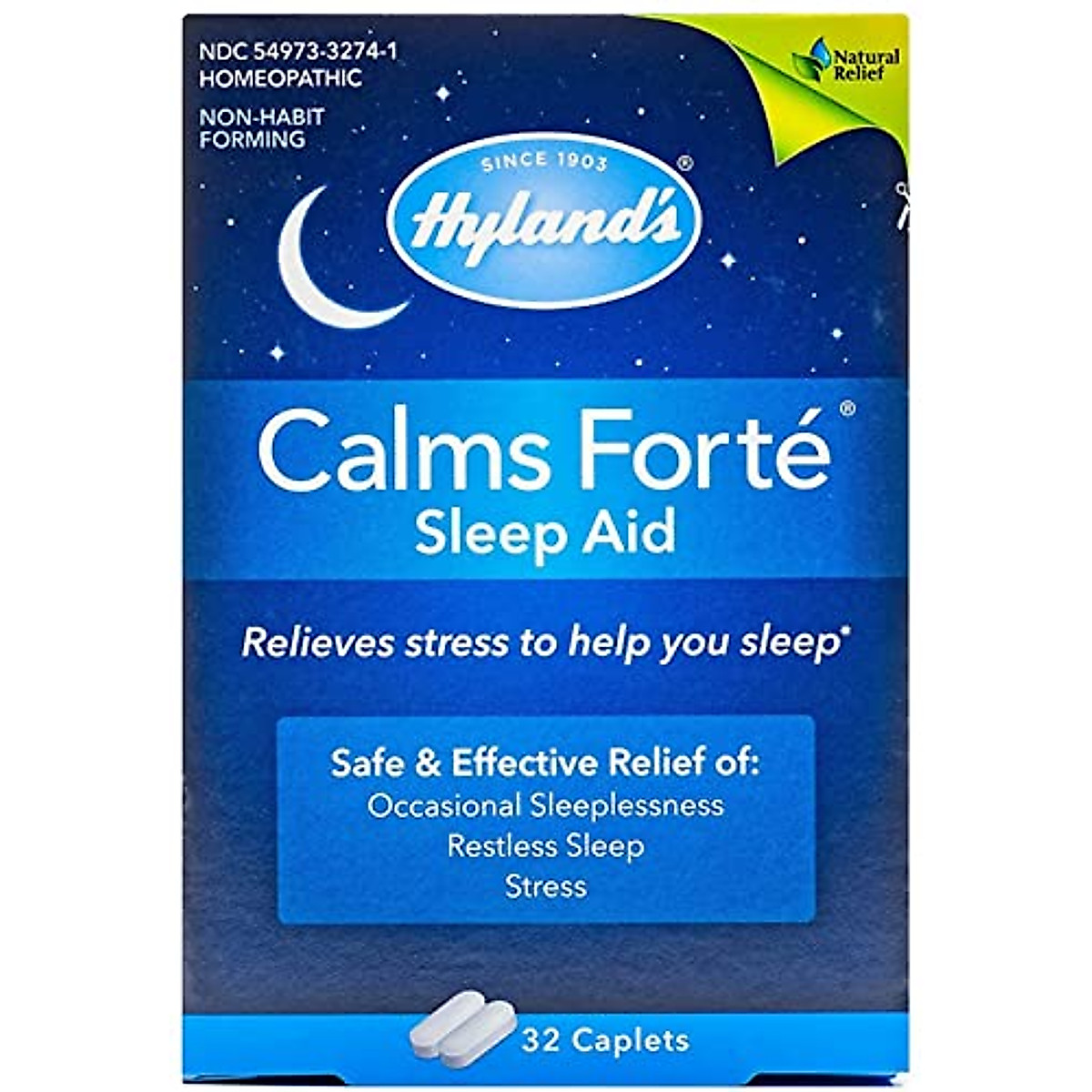 Hyland's Calms Forte Sleep Aid Tablet, 32 Count (2 Pack)