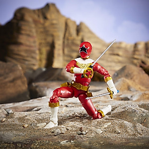 Power Rangers Lightning Collection Zeo Red Ranger 6-Inch Premium Collectible Action Figure Toy with Accessories