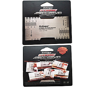 Baroque String Action Gauge Precise Guitar Ruler Set Up Tool Kit for Electric Bass and Acoustic Guitar