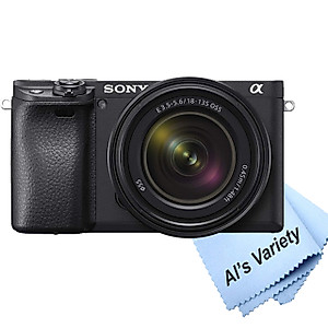 Sony Alpha a6400 Mirrorless Digital Camera with 18-135mm Lens + 32GB Card, Tripod, Case, and More (18pc Bundle) (Renewed)