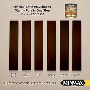 1/2 pt Minwax 21397 Espresso PolyShades Wood Stain And Polyurethane, Satin