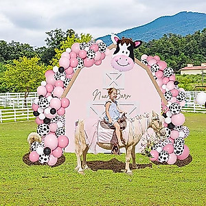 Cow Balloons Garland Arch, With Pink White Cow Print Balloon Animal Balloon Farm Cow Birthday Party Baby Shower Birthday Party Decorations