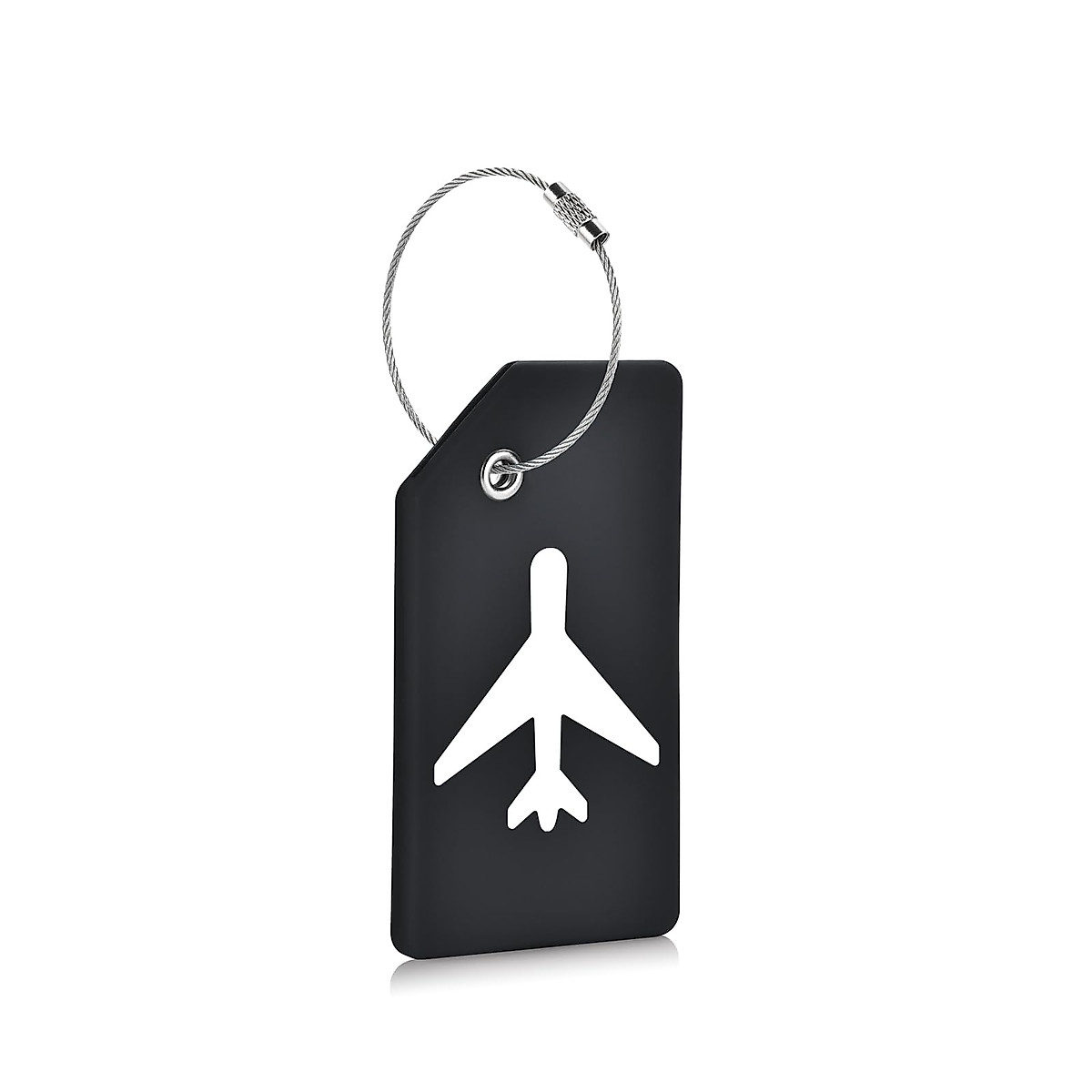 Mcyye Silicone Luggage Tags, 3 Count, 3.54in x 1.97in, Rectangular, Small, Red, Black, Blue