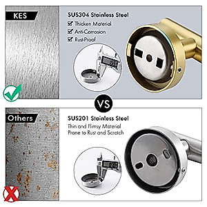 KES Bath Robe Hook Towel Hook for Bathroom Kitchen SUS304 Stainless Steel Wall Mount Brushed Gold 2 Pack, A2164-BZ-P2