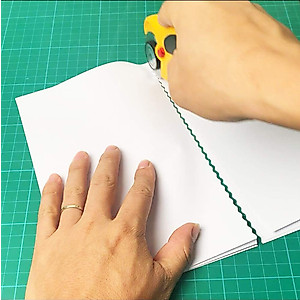 AUTOTOOLHOME 10pc 45mm Pinking Blades Rotary Cutter Pink Knife Refill Blade for Cloth Fabric Portable Paper Trimmer Sewing Tools