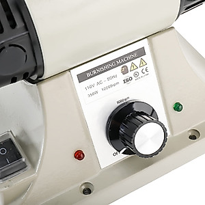 LuckyHigh Leather Polisher Sander 350W Leather Edge Grinding Machine 0-8000RPM Leather Burnishing Machine with Rosewood Grinding Head Sanding Sleeves