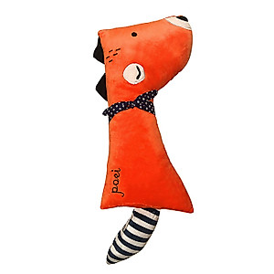 Attelia Kids Car Seat Belt Pillow for Kids, Neck Support Pillow Adjustable Seat Strap Shoulder Pads Road Trip Pillow Seatbelt Buddy (Orange Fox R)