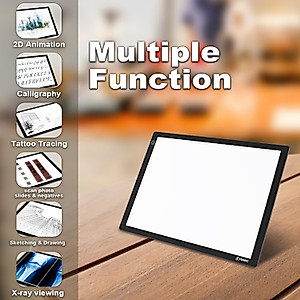 Slide Viewer Light Box, Ultra-Thin A4 USB Powered Light Scanner for Photo Slide and Film Negative Scanning,Tattoo Drawing, Artist Sketching, Stenciling