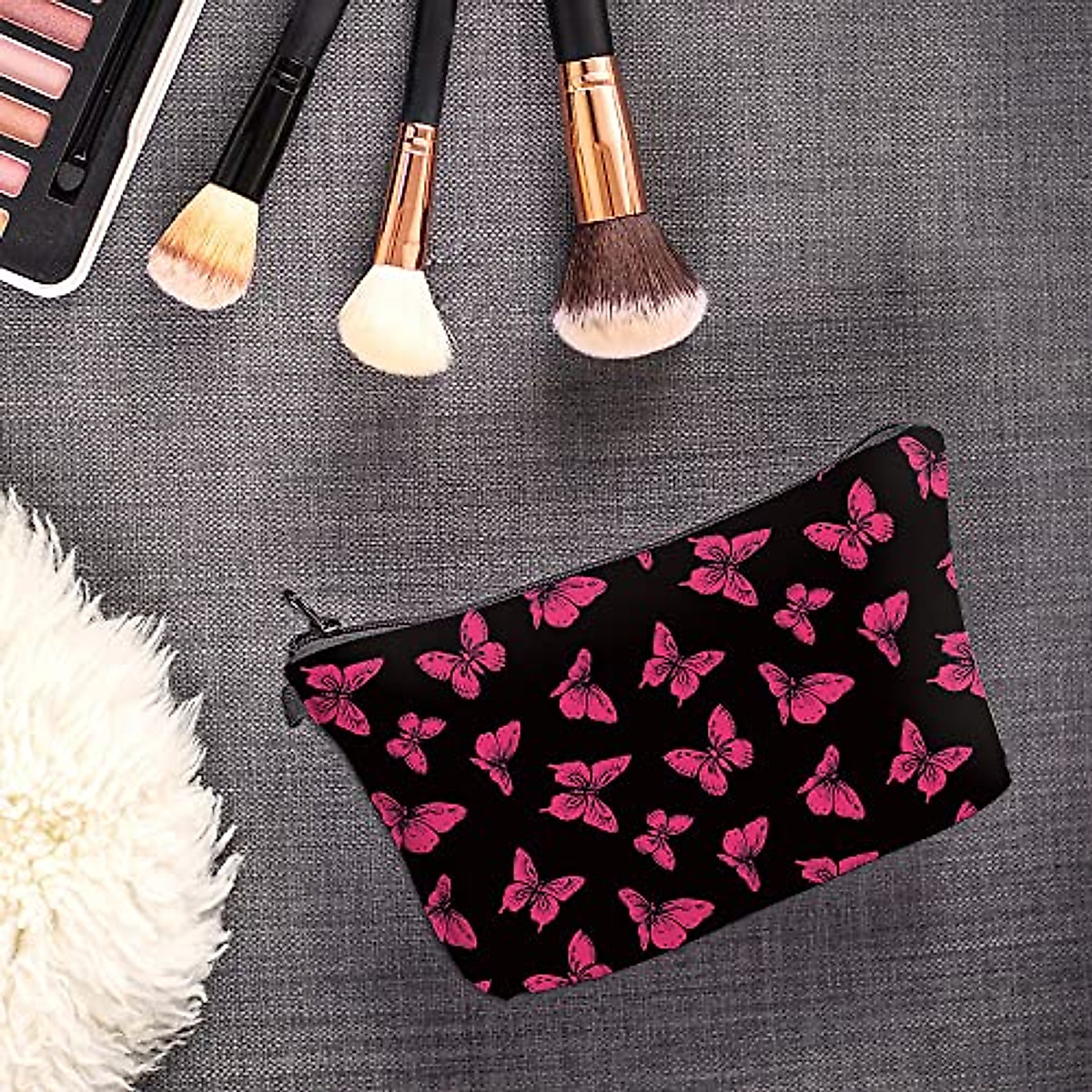 MRSP Cosmetic Bag Makeup bags for women,Small makeup pouch Travel bags for toiletries waterproof (Butterfly)