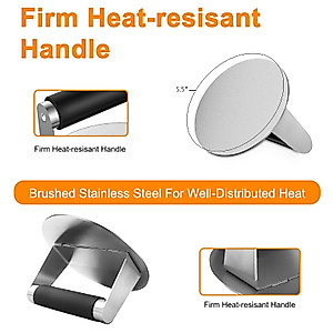 Griddle Accessories for Blackstone with Smashed Burger Press,18Pcs Griddle Accessories kit for Hibachi, Enlarged Grill Spatula, Griddle Cover Salt and Pepper Shakers, Grill Black Tools Set