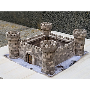 Wise Elk Toy Eagle Nest Castle Educational Gift Construction Set, Real Plaster Bricks, Gypsum Reusable Building Kit, 870 Piece