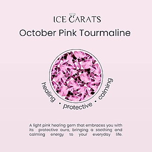 IceCarats 925 Sterling Silver 18 inch Diamond Pink Tourmaline Chain Necklace Gemstone Pendant Charm