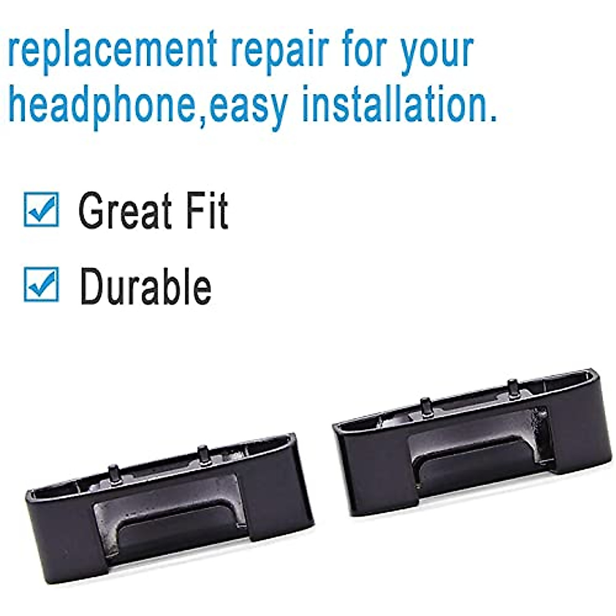 Replacement Headband Metal Folding Hinge Clip Cover Pin Repair Parts Set Compatible with Studio 3 Studio 3.0 Wireless Over-Ear Headphones (Black)