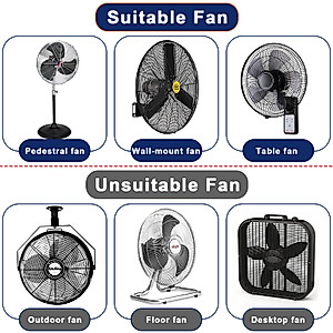 Industrial Fan Cover, Outdoor Fan Cover, Heavy Duty Waterproof & Dustproof Fan Cover for 16-20" Stand Pedestal Fan, Wall Mount Fan and Outdoor/Patios Use Fans, Suitable for Indoor Outdoor