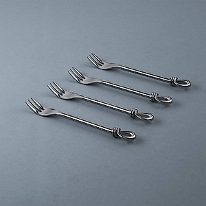 Gourmet Settings Twist Cocktail Forks Stainless Steel Set of 4