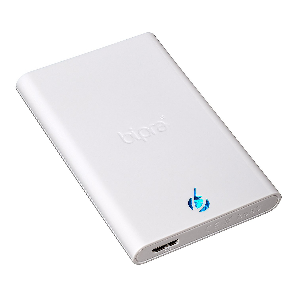 BIPRA S3 2.5 inch USB 3.0 FAT32 Portable External Hard Drive - White (120GB)