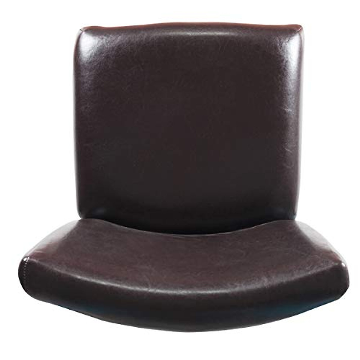 Homepop Home Decor | Classic Counter Height Bar Stools | Faux Leather 24 Inch Bar Stools | Decorative Home Furniture (Brown Faux)