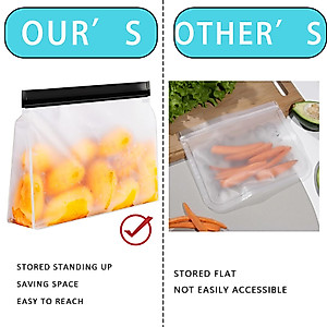 Ulifebetter 3 Pcs Reusable Ice Storage Bags with Secure Zip, 10"*7"*2.5"Freezer Bags Clear Ice Cube Storage Bags Freezer Storage Bags Ice Holder for Ice and Food Storage