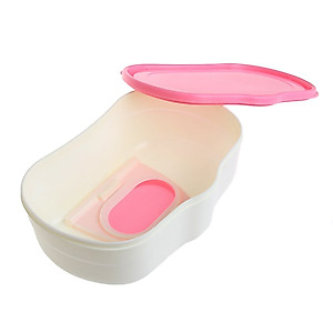 ZHIZHOU Storage Box 1 Piece Plastic Wet Wipes Storage Case Box Refillable Container 80 Sheets Yellow