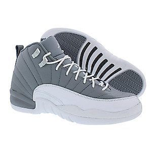 Nike Jordan Boy's Air Jordan 12 Retro (Big Kid) Stealth/White/Cool Grey 6 Big Kid M