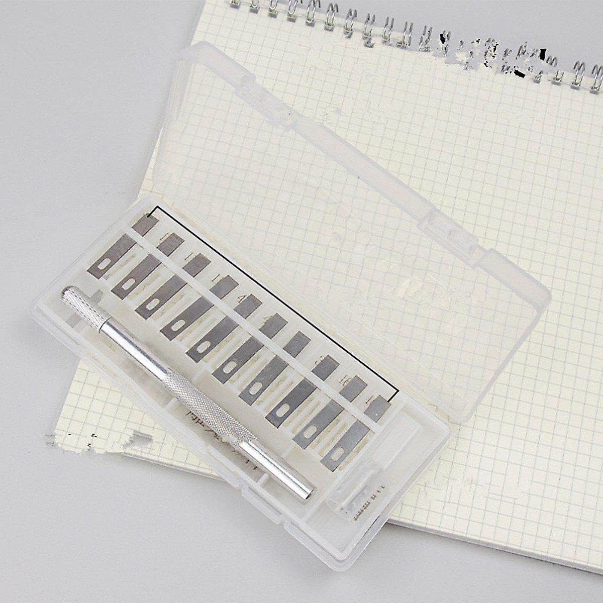 DAGIJIRD Back Cover Camera Glass Scraper Tool Removal Smoothing Scraper with 10 Pieces Replacement Blades for Phone Repair Rear Glue