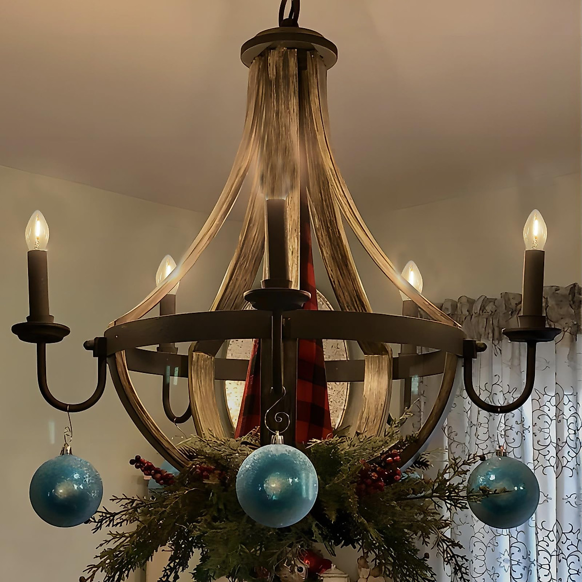 Pallerina 25 Pack LED C7 Clear Replacement Bulbs,Clear Christmas Light Bulbs 0.6Watt Dimmable E12 LED Light Bulbs for Night Light Candles Chandeliers Christmas String Lights, Warm White