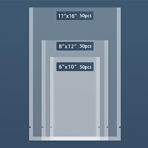 Bbaoo Vacuum Sealer Bags, 150 Gallon 11&quot; x 16&quot; and Quart 8&quot; x 12&quot; and Pint 6&quot; x 10&quot; Commercial Grade PreCut Bag, Food Vac Bags for Storage, Meal Prep or Sous Vide