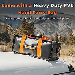 ALL-TOP Kinetic Recovery Rope, 48000 Lbs (1in x 30ft Orange) Extreme Duty 30% Elasticity Energy Snatch Strap for 4x4 Offroad Vehicle