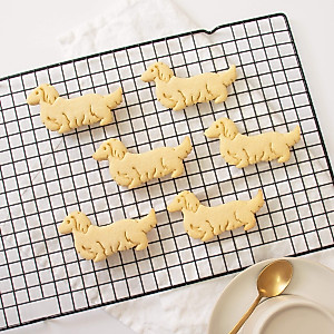 Set of 2 Long Haired Dachshund cookie cutters (Designs: Body & Face), 2 pieces - Bakerlogy