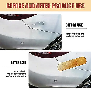 Kewucn 2 PCS Large Funny Bandage Vinyl Decal, 10" x 2.7" Vehicle Giant Band Aid Bandage Dent Bump Cover, Dent and Scratch Cover Sticker, Bandage Bumper Sticker for Car Truck SUV RV Boat Window (Small-Yellow)