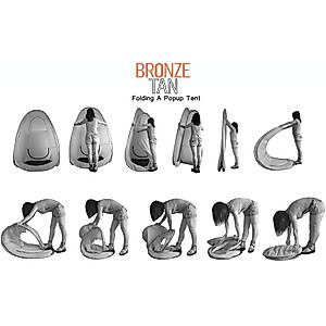 Bronze Tan Spray Tan Tent Pop Up for Spray Tan Professional - Waterproof Spray Tan Booth with FREE Portable Spray Tent Carrying Case - Self Tanning Booth - Black