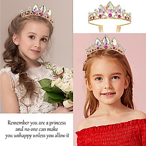 Velscrun Girls Rapunzel Crown, Crowns for Girls, Princess Crown for Girls, Girls Tiaras Headband, Girls Crown Princess Tiara, Multicolored Crown Headbands for Birthday Party and Halloween Cosplay