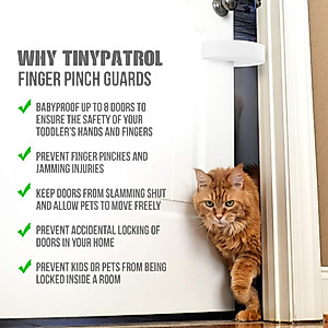 Tiny Patrol 8 Pack Baby Safety Door Stopper Baby Proofing Pet Child Safety Door C Shape Soft Eva Foam Finger Pinch Guard Fits Any Door Safer Home