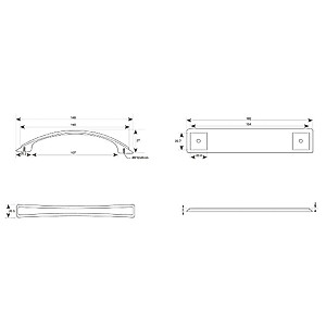 Richelieu Hardware BP26987BORB Vaudreuil Collection 5 1/16-inch (128 mm) Center-to-Center Brushed Oil-Rubbed Bronze Transitional Cabinet and Drawer Pull Handle for Kitchen, Bathroom, and Furniture