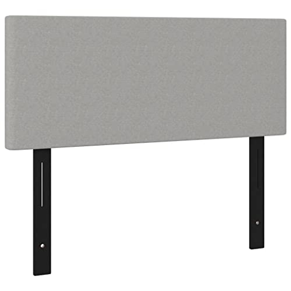 vidaXL Bed Frame, Box Spring Bed Single Platform Bed with Mattress, Bed Frame Mattress Foundation with Headboard for Bedroom, Light Gray Twin Fabric