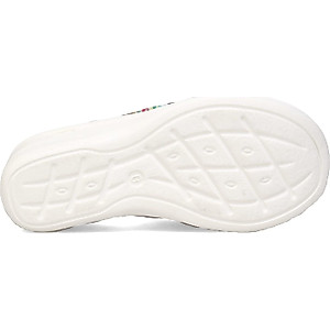 BZees Women's Smile II Slide Sandal, Wave Stripe, 8.5