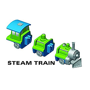 POPULAR PLAYTHINGS Magnetic Mix or Match Vehicles 2 Toy Play Set, 12 Pieces