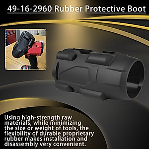 Upgraded 49-16-2960 M18 Fuel Mid-Torque Impact Rubber Protective Boot for Milwaukee M18 3/8in Mid-Torque Impact Wrench Replace 2960-20 2962-20 2962P-20 2-Year Warranty
