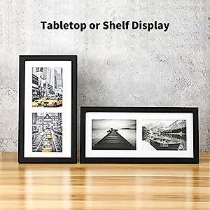 UMICAL 5x7 Picture Frame bundle with 8x8 Picture Frames Set of 2 Display 6x6 or 4x4 Pictures with Mat