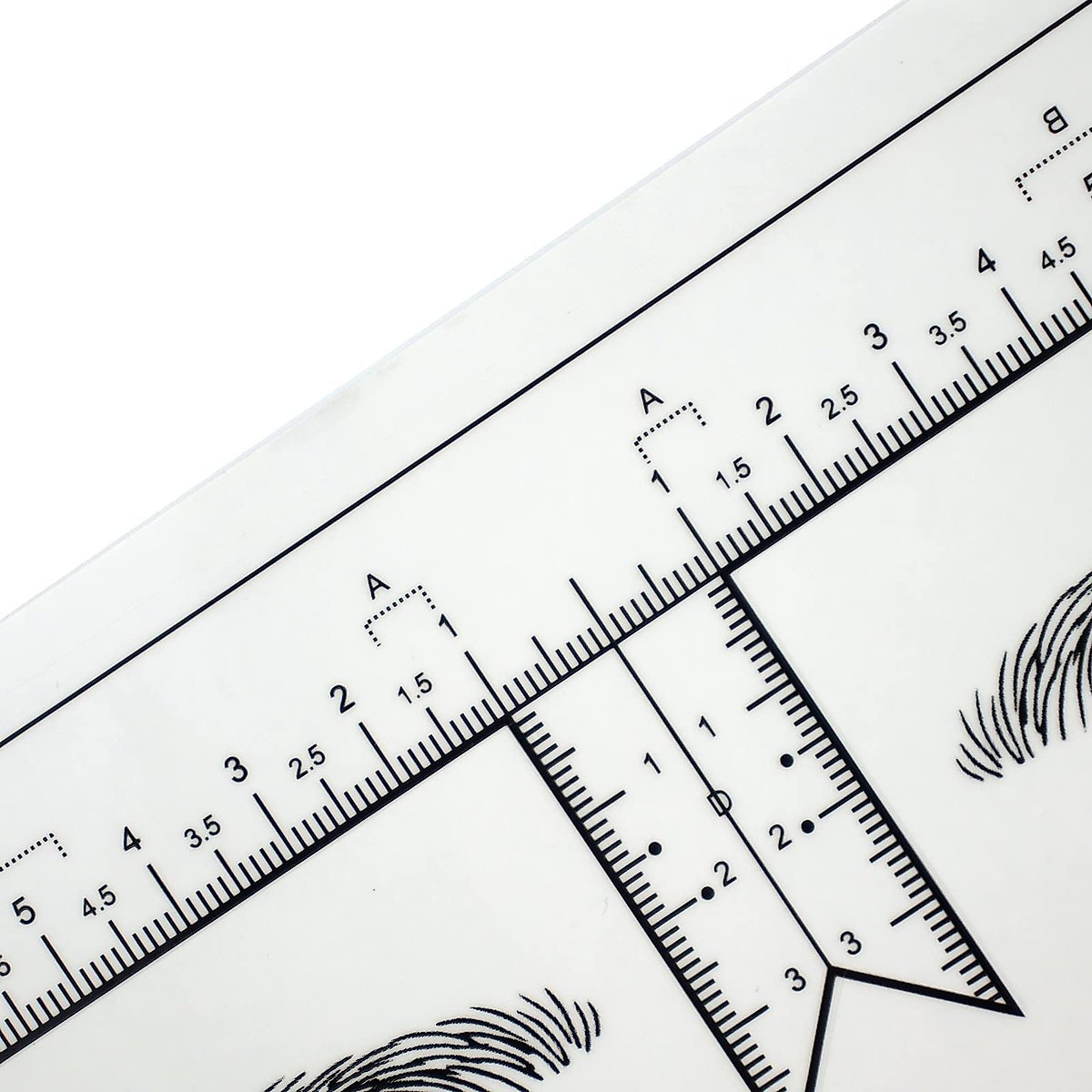 50pcs Disposable Eyebrow Ruler Stencils with Eyebrow Shape for Microblading Permanent makeup Tattoo Eyebrow design Eyebrow Mapping Ruler (Model B-50pcs)