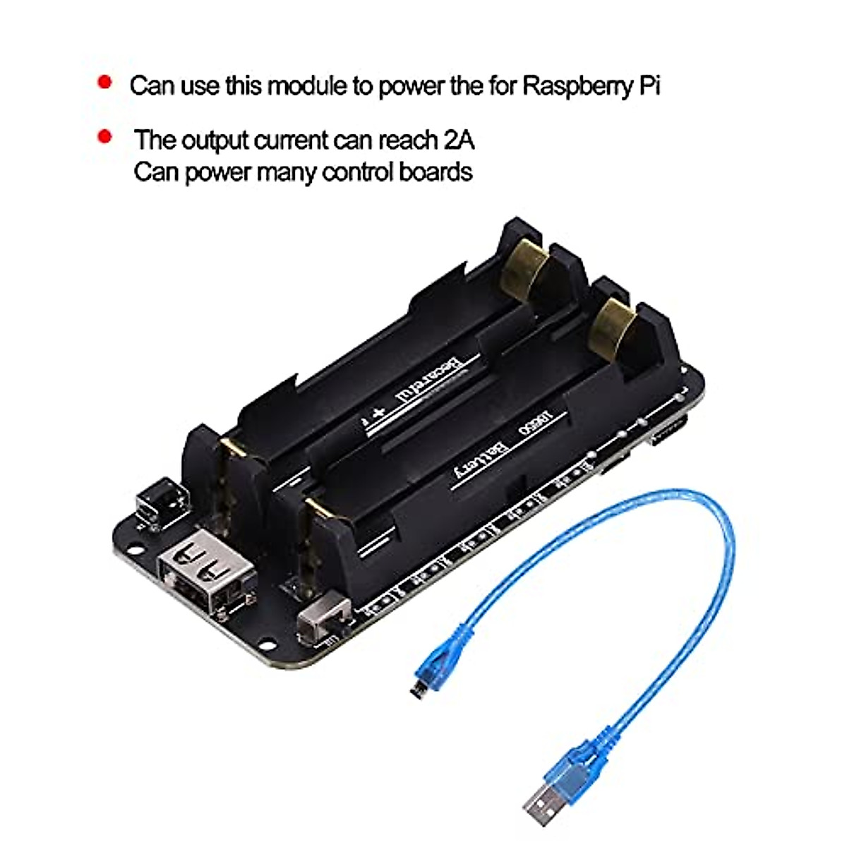 18650 Battery Holder Case with LED Indicator Battery Box for Raspberry Pi