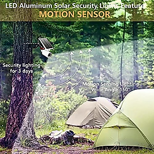 Solar Motion Security Lights Outdoor Camping Aluminum 9W 1400-Lumen (130W Equi.) LED Solar Flood Spot Lights for Patio Path Porch Garden Camp, 100-Week Protection for 100% Free(White)