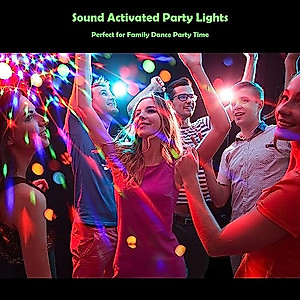 Disco Ball Party Lights Sound Activated Strobe Lamp with Remote Control for Home Room Dance Parties Bar Karaoke Xmas Wedding Show Club