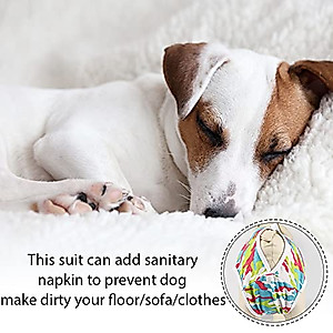 Etdane Dog Diapers Sanitary Panties Physiological Period Shirts Surgical Recovery Suits for Male and Female Dogs Camo/XS