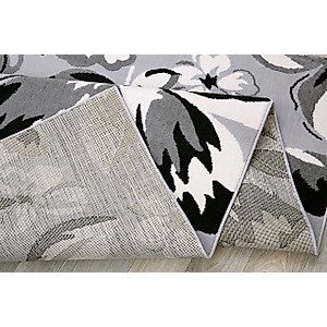 Rugshop Modern Floral Area Rugs 5' X 7' Gray