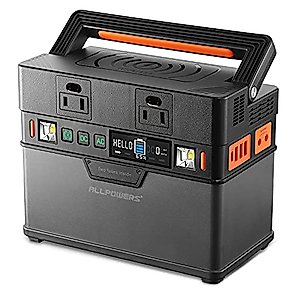 ALLPOWERS Portable Power Station 300W (Peak 500W), 288Wh Backup Battery Power Supply with Pure Sine Wave 110V AC Outlets, Portable Solar Generator for Home Use Outdoor Camping Travel RV Emergency