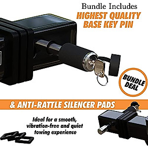 Tri-Ball Adjustable Trailer Hitch – Fits 2-inch Receiver, 5.70-inch Drop, Trailer Hitch, Tri-Ball Hitch, Adjustable, Ball Mount Hitch - 10,000 LBS, 1-7/8, 2 and 2-5/16 inch Balls, Solid Tube Hitch