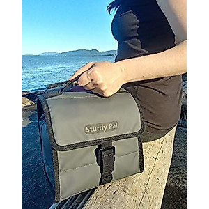Sturdy Pal NOW BACK IN STOCK! Get your Insulated Foldable and Adjustable Size Heavy-Duty Leak Proof Lunch Bag for Men & Women with Utensil Zip Pouch